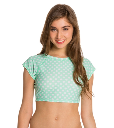Roxy Swimwear Optic Nature Crop Bikini Top At